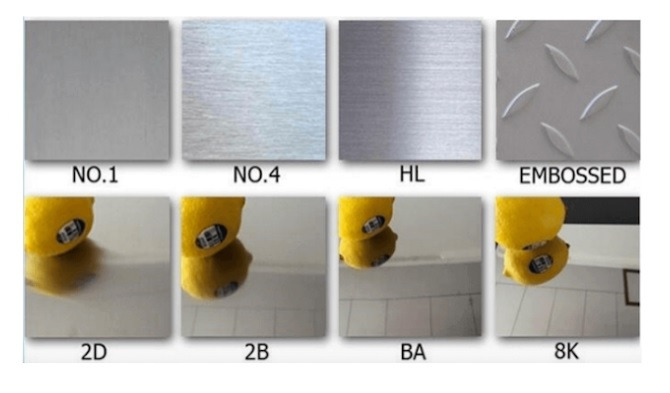 스테인레스 판재의 표면처리에 따른 분류(1D, 2B, HL, PL, BA)