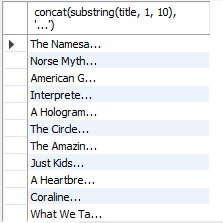 MySQL book 테이블 여러 함수의 조합과 문자열 함수 실습(concat, substr, replace, reverse, upper, char_length)