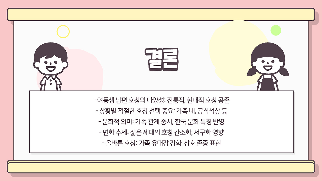 여동생의 남편 호칭 가족 관계의 다양성과 호칭의 중요성