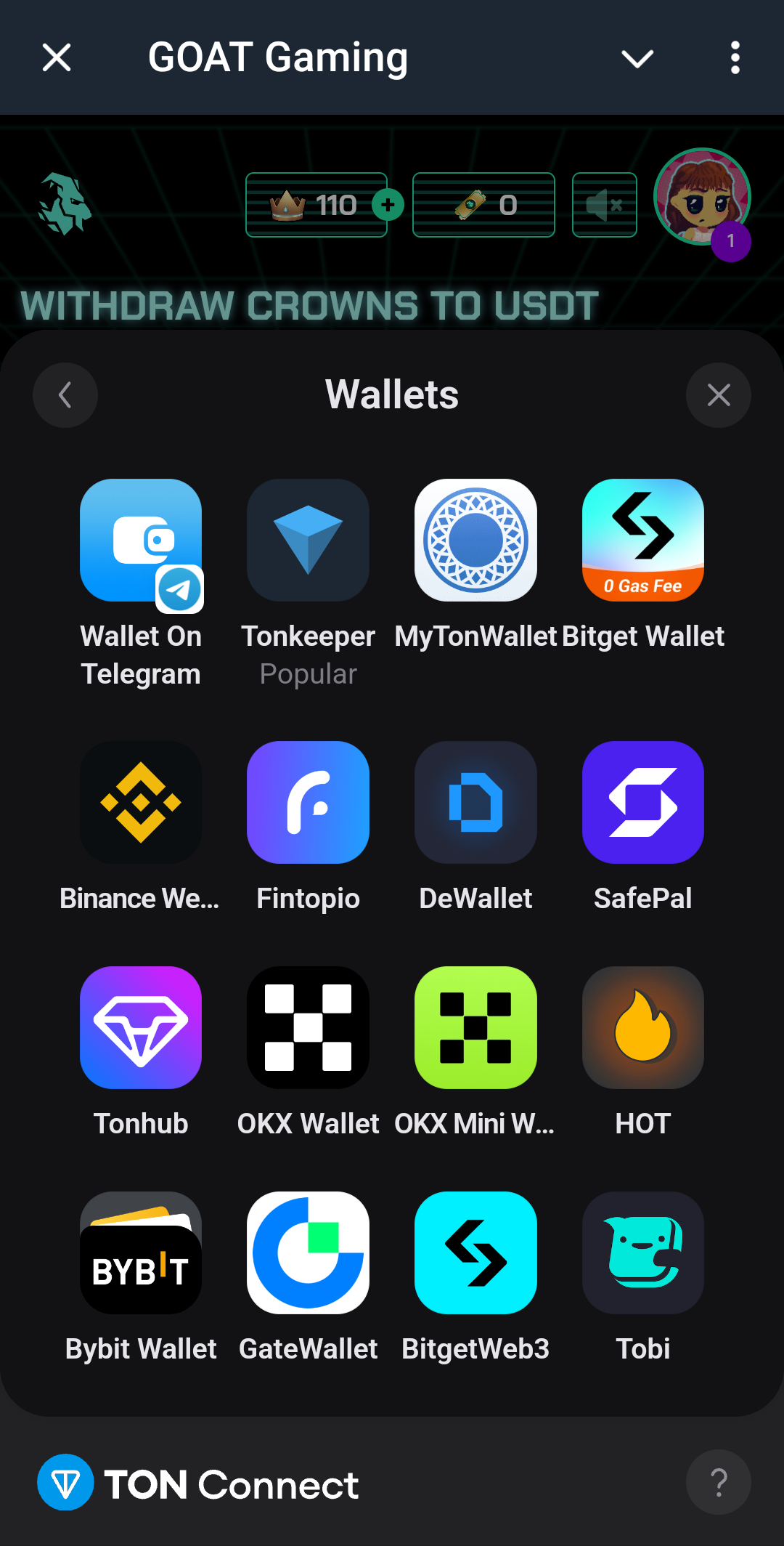 텔레그램 채굴 게임 GOAT Gaming