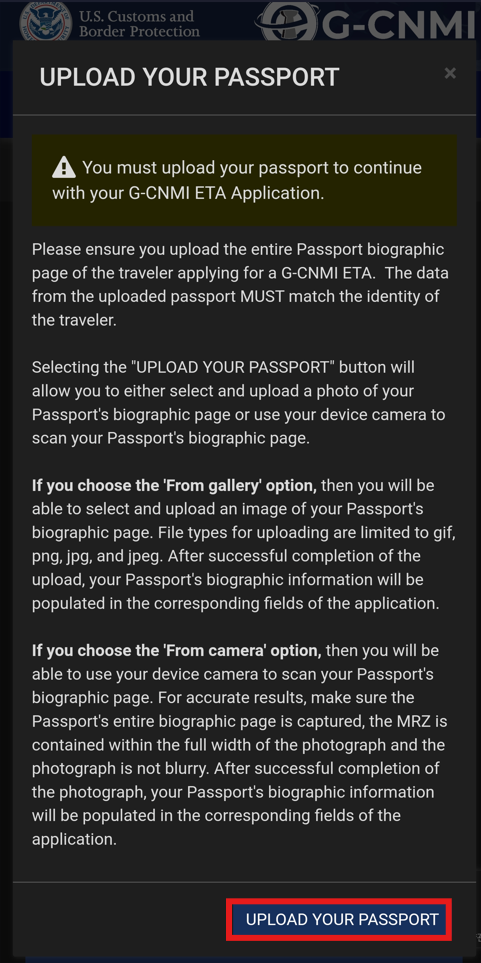 사이판 비자면제프로그램 G-CNMI ETA 신청 방법 (모바일)