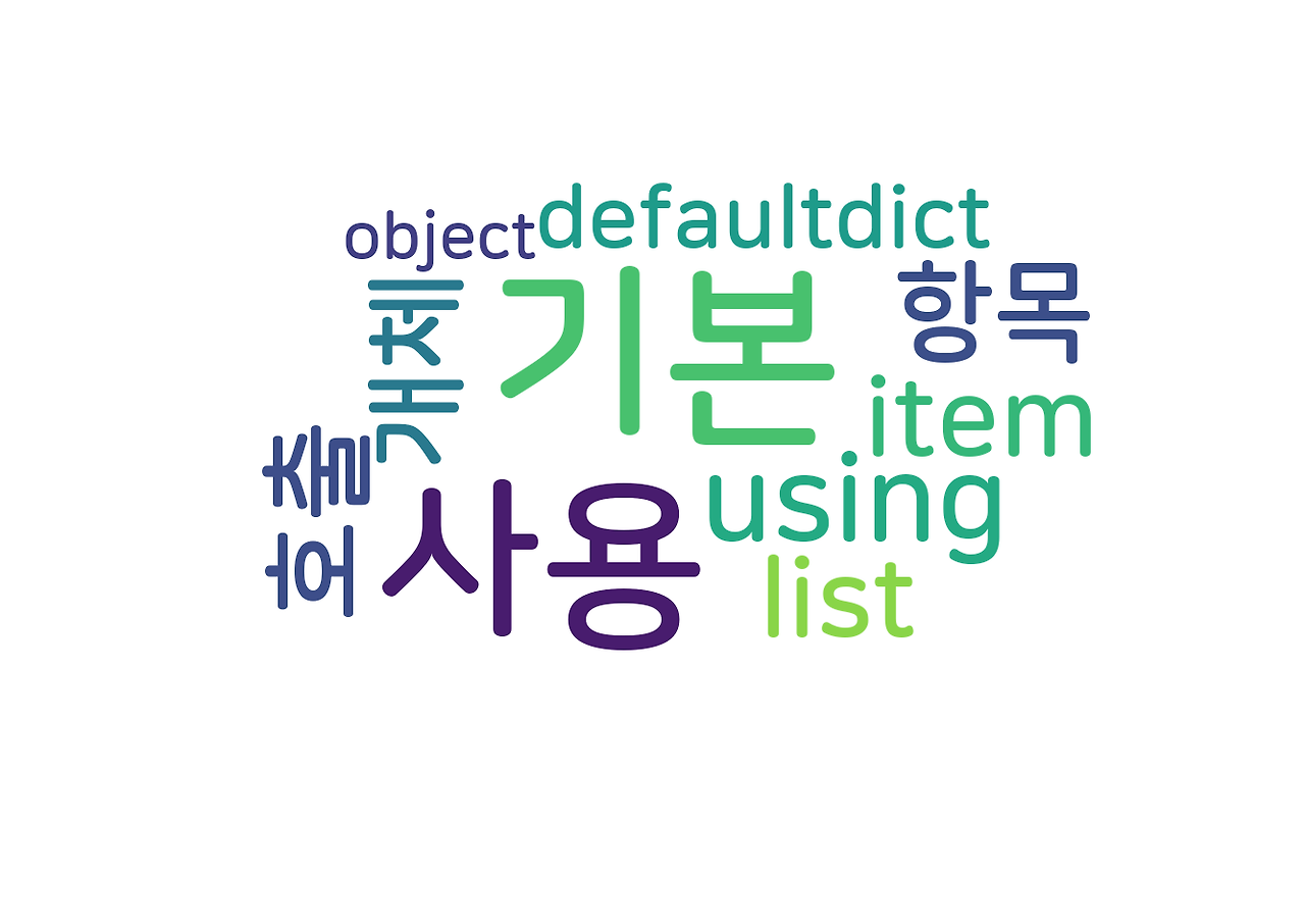 collections.defaultdict() 활용법