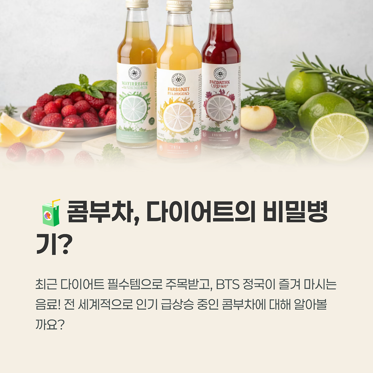콤부차 효능 부작용 칼로리 카페인 영양성분 하루 섭취량 먹는법 총정리
