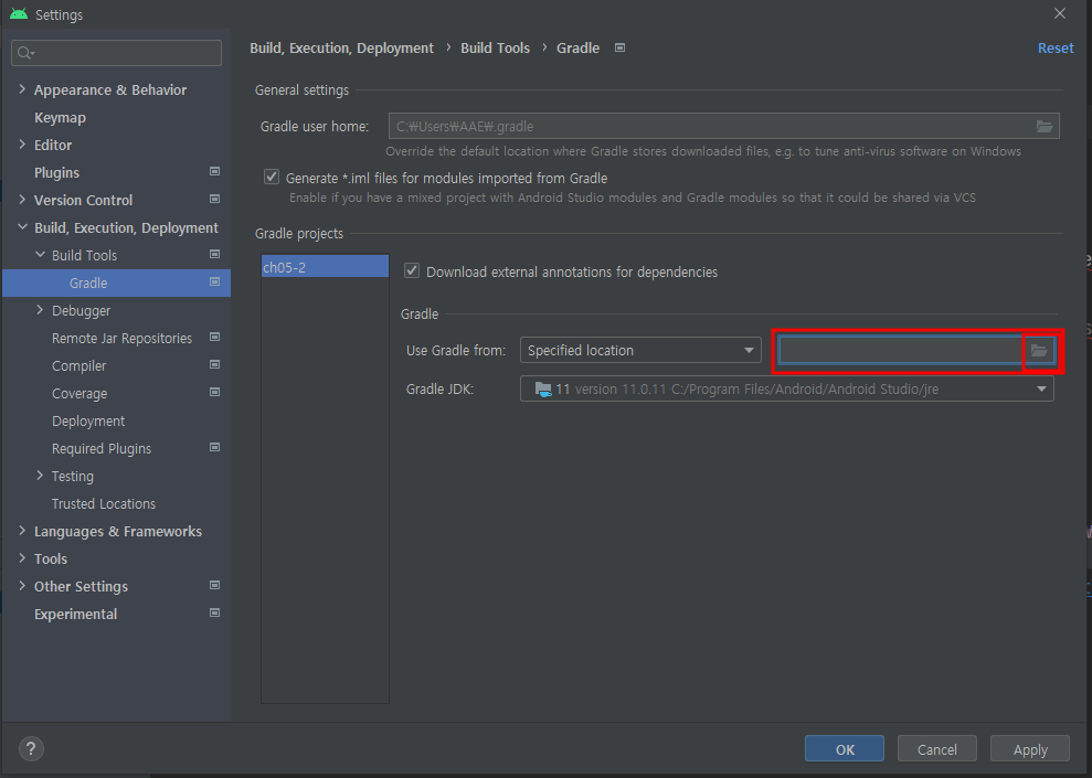 [Android]could not install Gradle distribution from 에러 해결방법