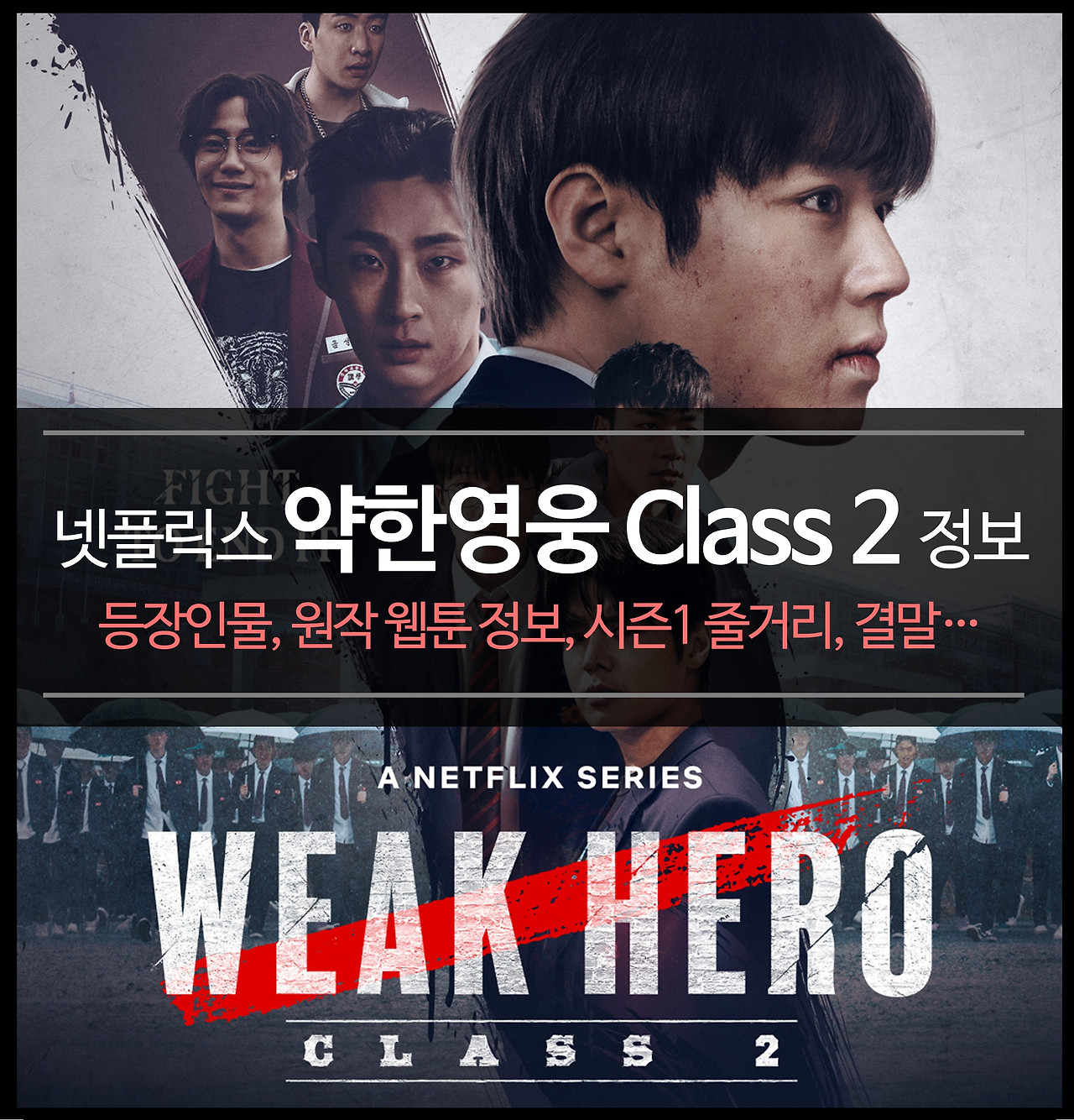 넷플릭스 드라마 약한영웅 Class 2 정보 등장인물 원작 웹툰 정보 시즌1 줄거리 결말