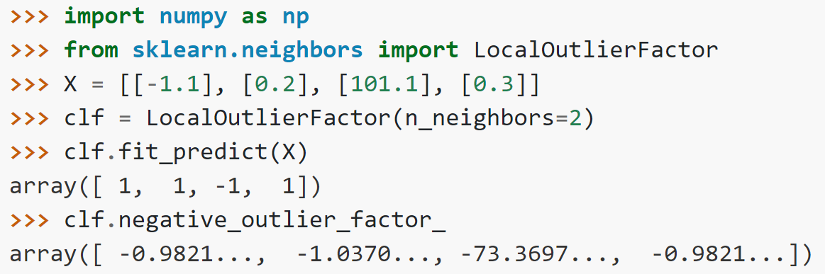 Local Outlier Factor Lof