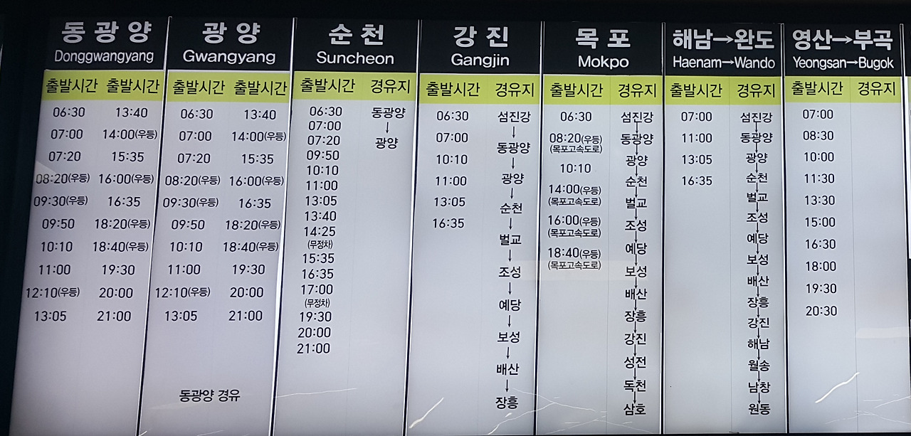 사상시외버스터미널 시간표 부산서부버스터미널 부산서부고속버스터미널