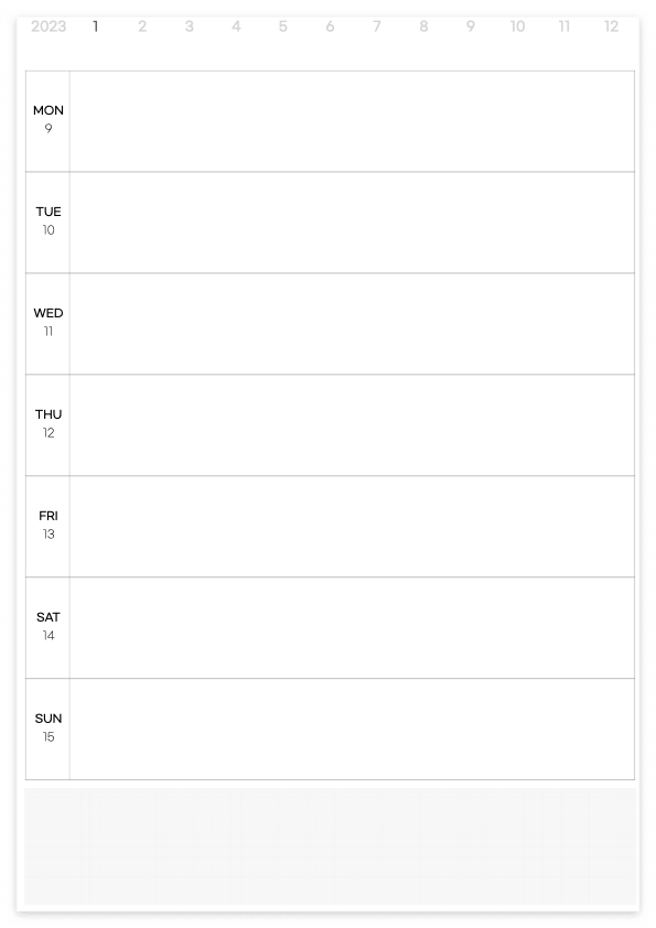 2023년 굿노트 세로형 하이퍼링크 다이어리 속지 Goodnotes Diary Free Template