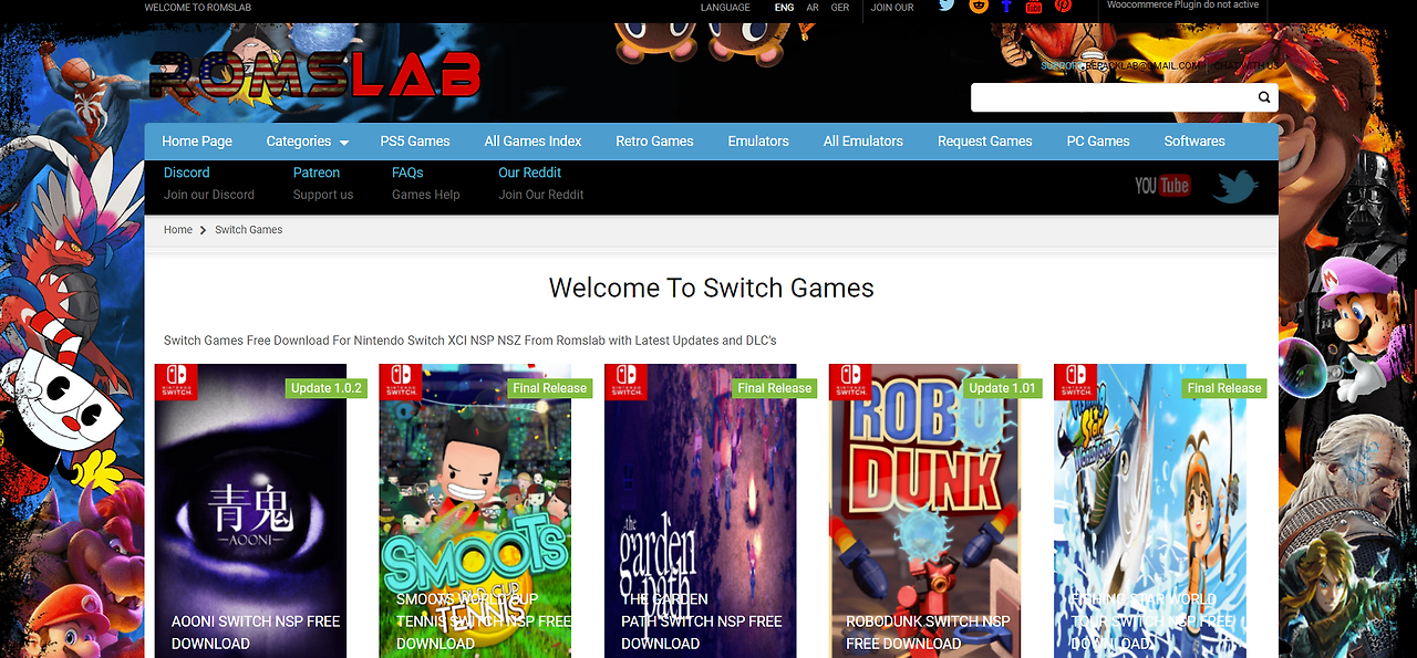 스위치 롬 다운로드 사이트 모음 Switch NSP/NSW/XCI