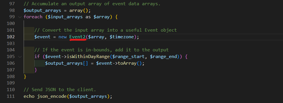 fullcalendar 이벤트 표기 안되는 오류 (Fatal error: Cannot redeclare class Event)