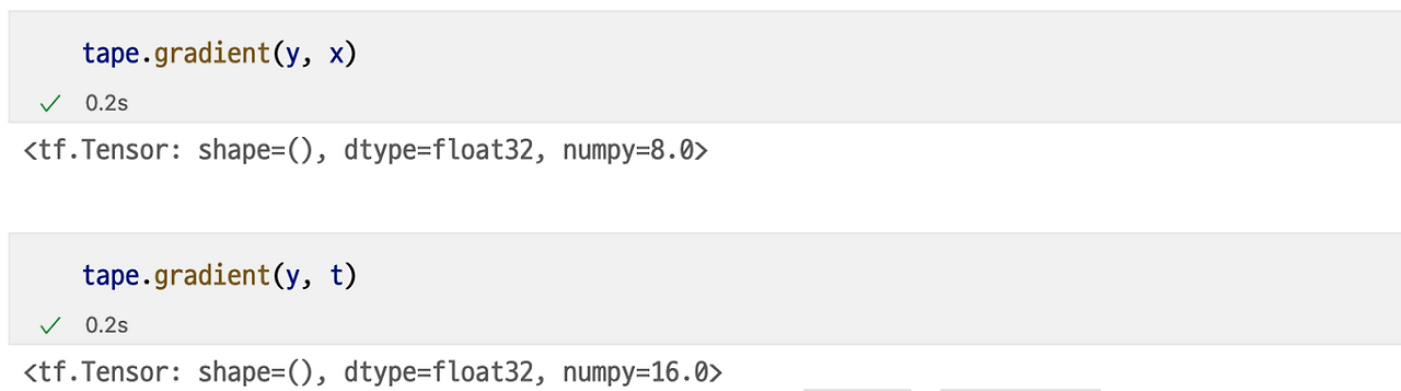Tensorflow의 GradientTape을 이용한 미분