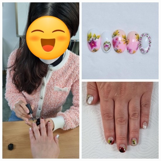 네일실무아트 And드릴과정 기초핸드페인팅 아트