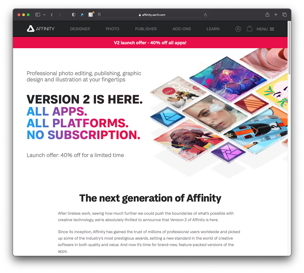 Affinity V2 Universal Licence 구매