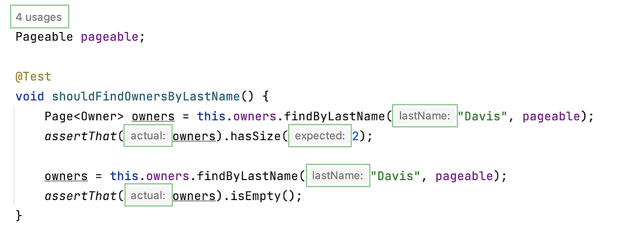 Eclipse (STS) 에서 Parameter Name Hint 사용하기