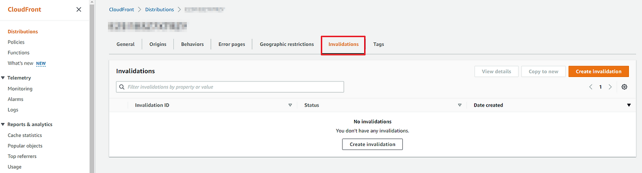[CloudFront] Invalidation(무효화) 적용하기 :: 정리 블로그