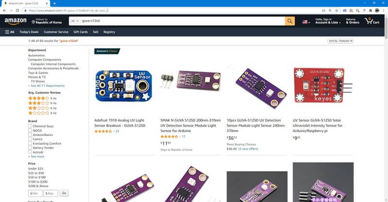 GUVA-S12SD Ultraviolet Light Sensor [Arduino Sensors for Everyone]