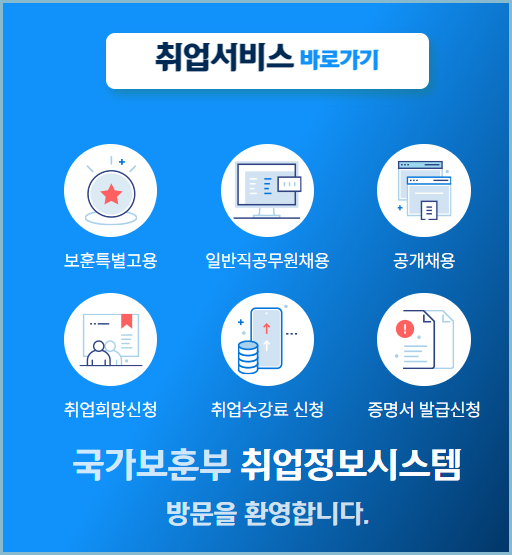 국가보훈처 취업정보시스템 홈페이지 알아보기