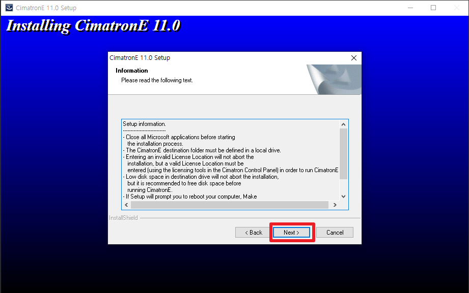 Cimatron E11 설치 방법 시마트론 인증 :: 시마트론 E11