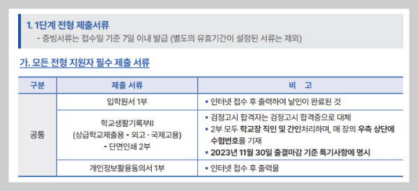 자기주도학습전형 생기부 반영 항목과 중요한 포인트 알아보기