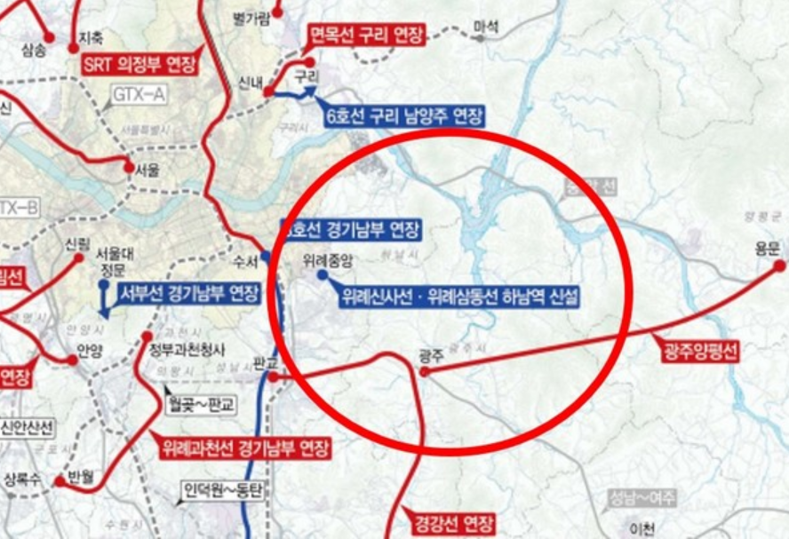 위례신사선 착공 노선도 민투심 하남 연장 위신선 수혜지역 총정리