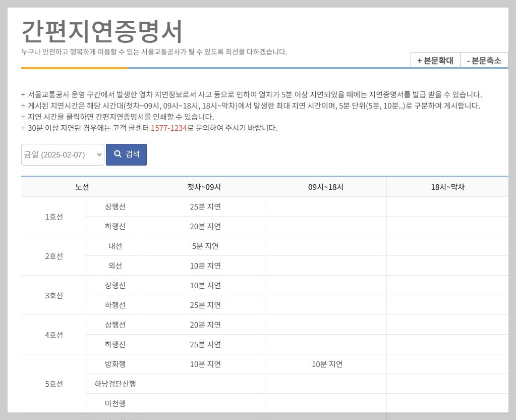 지하철 지연증명서 발급 총정리 코레일·서울교통공사·신분당선·공항철도 간편 발급 방법