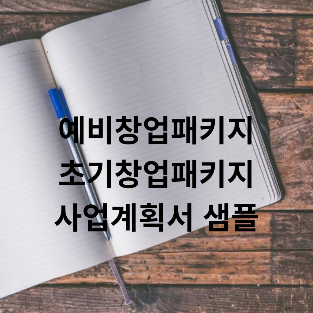 예비창업패키지 초기창업패키지 사업계획서 무료 샘플 공유