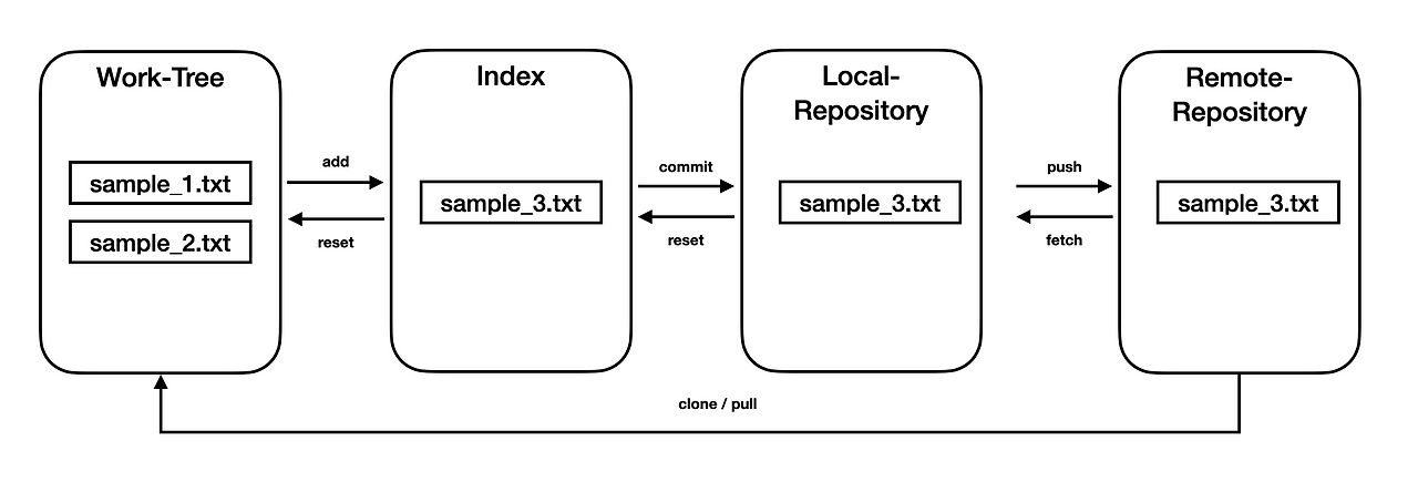 [git] git을 이용한 버전관리 - 기본편 (remote, push, pull, fetch, clone) with github