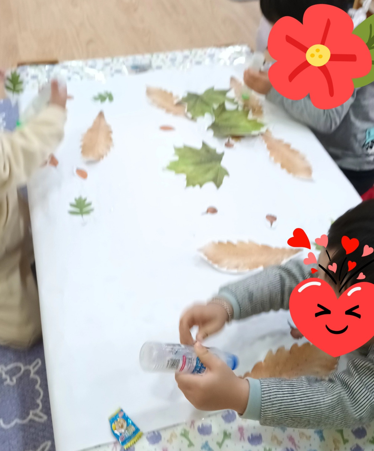 가을 수업3‐단풍잎 그림 붙이기