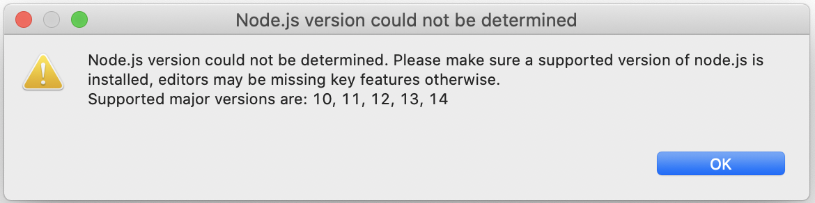 [Eclipse] Node 버전에 따른 경고문구 제거하기