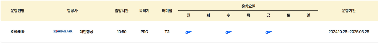 인천 프라하 비행시간 항공권 예매 인천공항 프라하공항 비행기 시간표