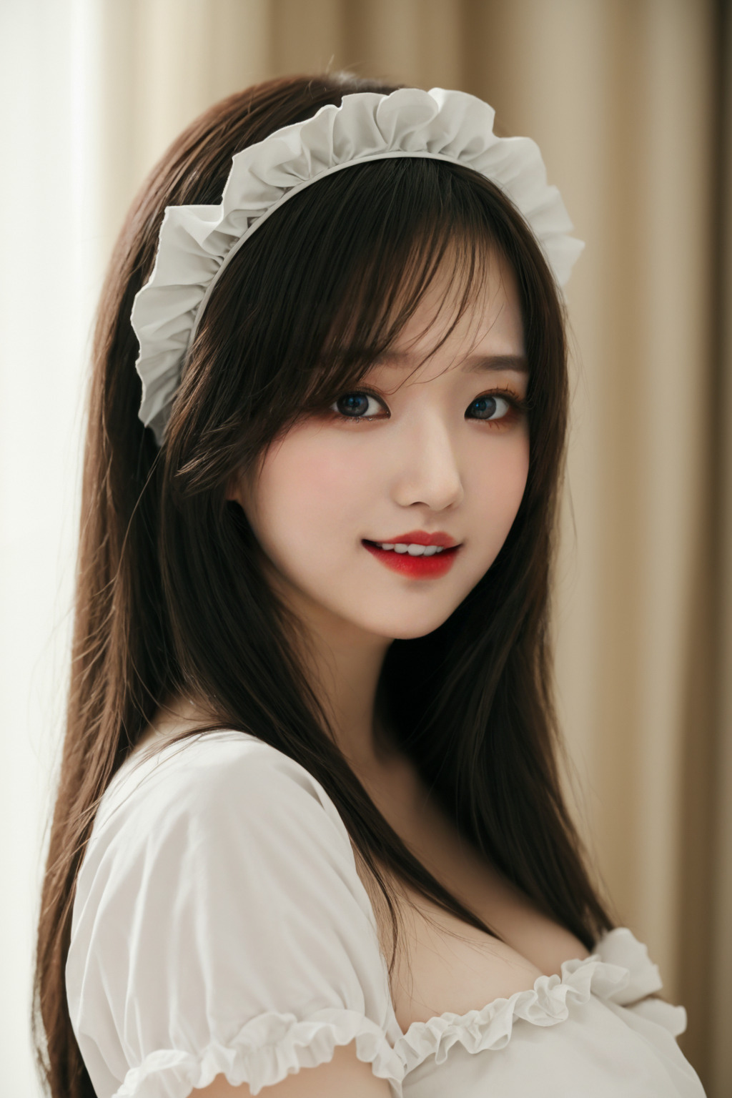 Ai로 생성한 순백의 메이드 실사풍 이미지 생성하기 만들기