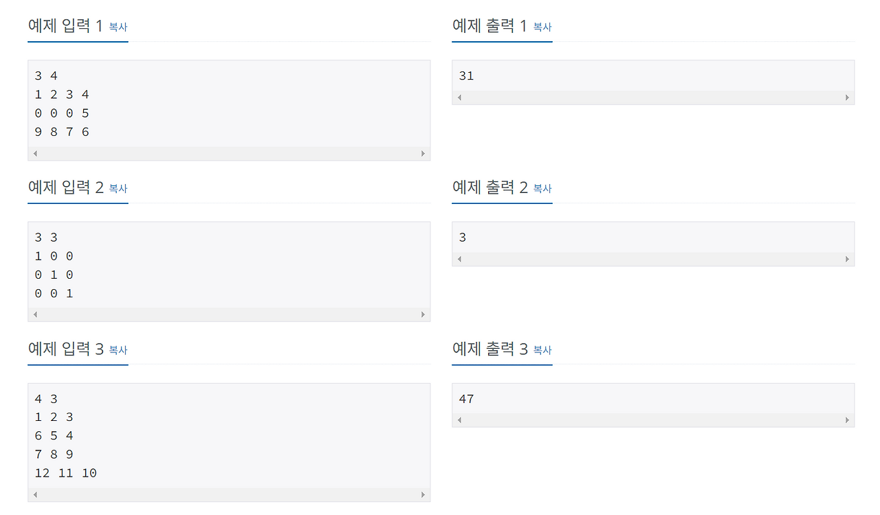 [Java] 백준(Baekjoon) 11048. 이동하기