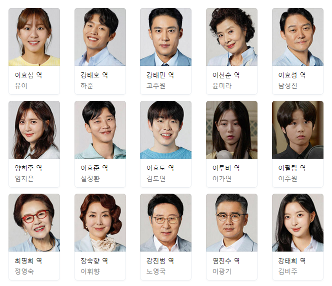 효심이네 각자도생 출연진 및 인물관계도 등장인물 등 완벽정리