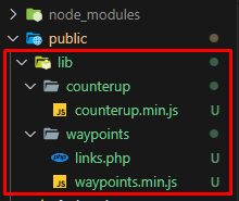 외부 라이브러리 - CounterUp — 밤하늘