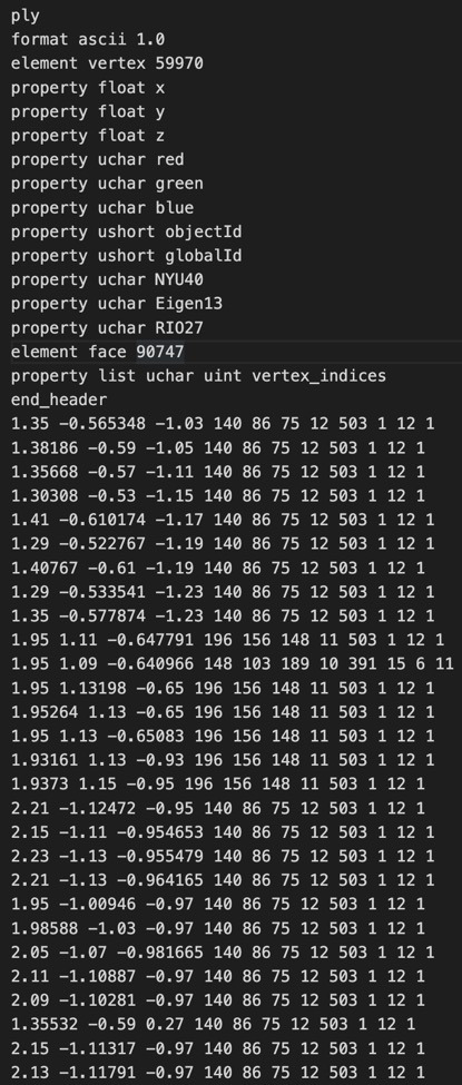 ply파일 구조 살펴보기 - JJukE's Brain