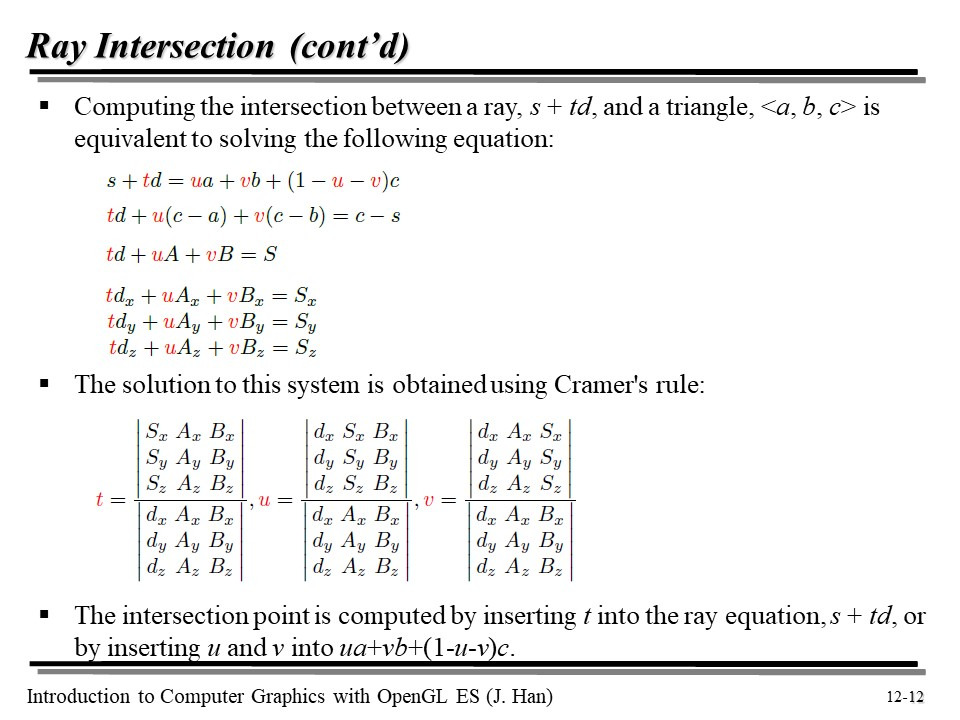[OpenGL ES] 12강 : Object Picking, Ray Intersection, Bounding Volume, Arcball