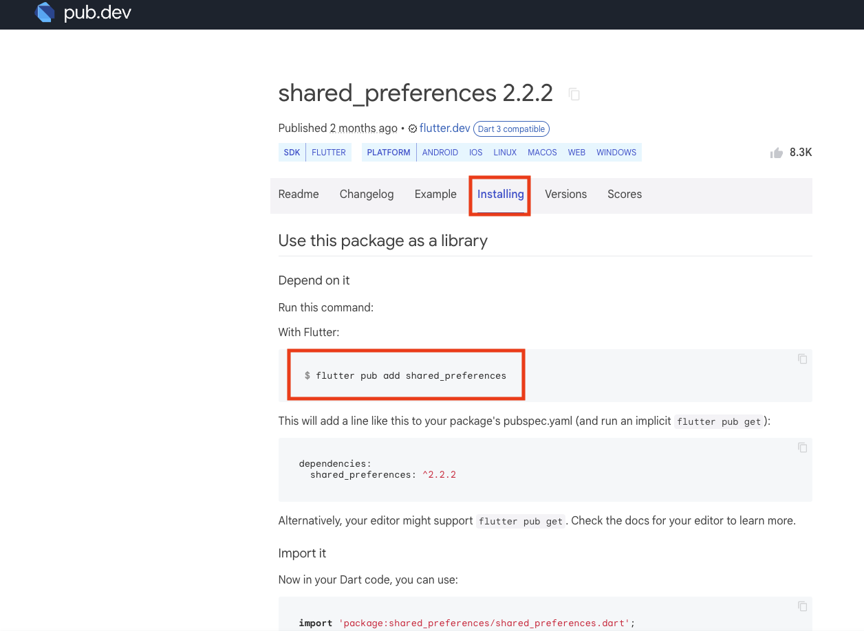 #Flutter. shared preferences