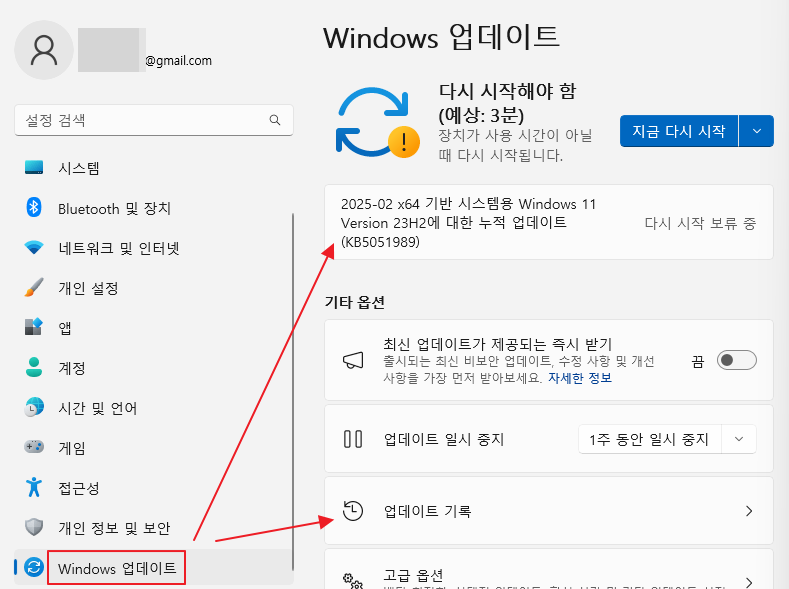 윈도우 업데이트 내가 원하는 것만 꼭 필요한 것만 수동 설치하는 방법