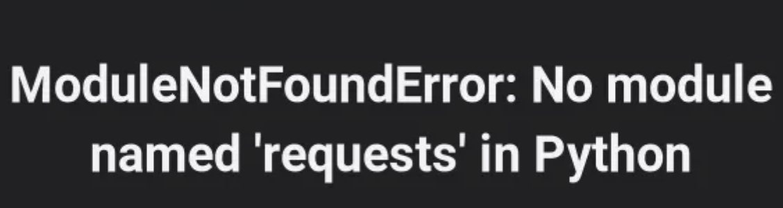 파이썬 에러 해결법: ModuleNotFoundError: No module named 'requests' :: JD ...