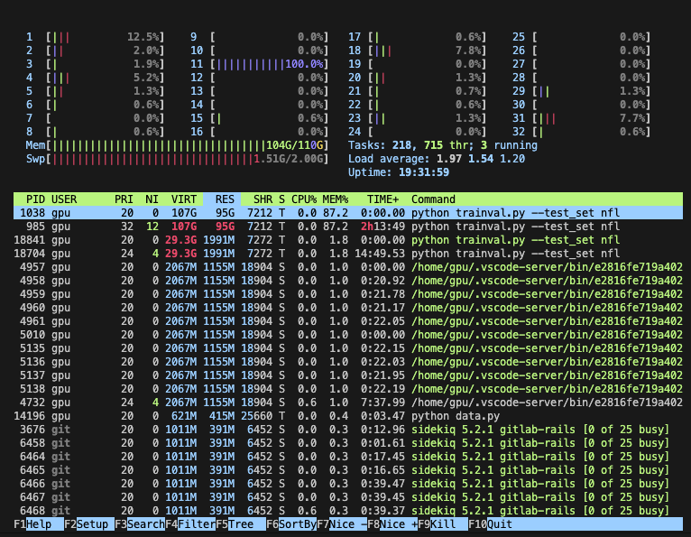 [Linux] htop