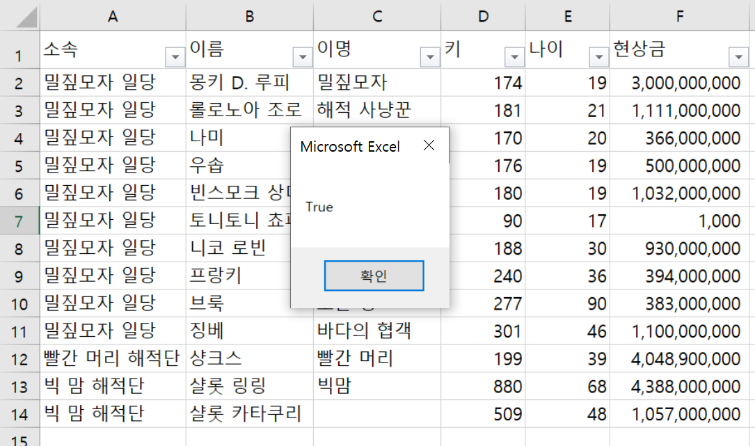 Excel 매크로 (VBA) - 013. 자동필터(Auto Filter) :: 에그드롭