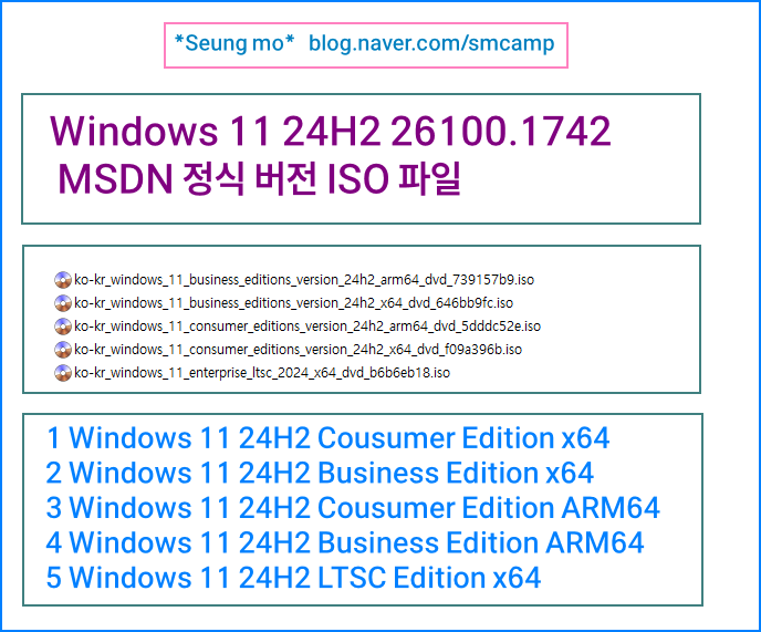 (정식버전) 윈도우 11 24H2 LTSC 2024 설치 Windows 11 Enterprise LTSC 2024 26100.1742 MSDN 정식버전 (한글)