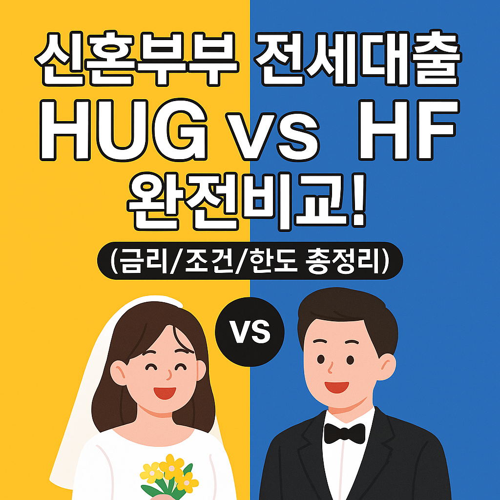 신혼부부 전세대출 HUG vs HF 완전비교! (금리/조건/한도 총정리)