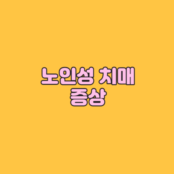 노인성 치매 증상