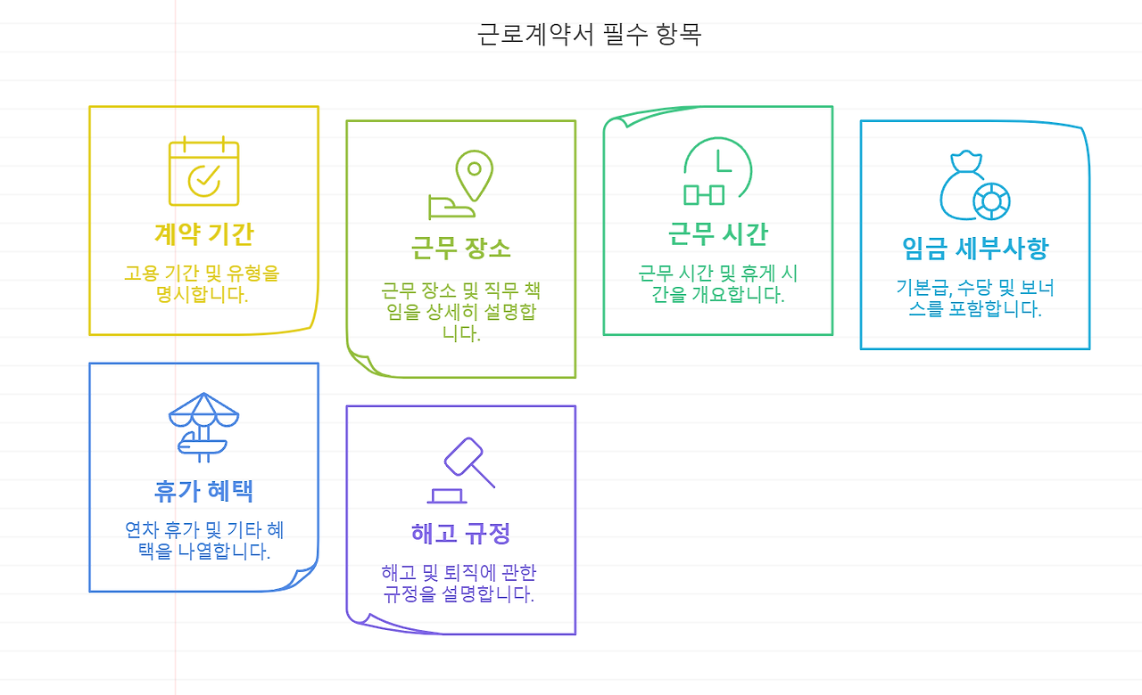 근로계약서 필수 항목과 근로기준법 제60조 연차휴가 완벽 정리