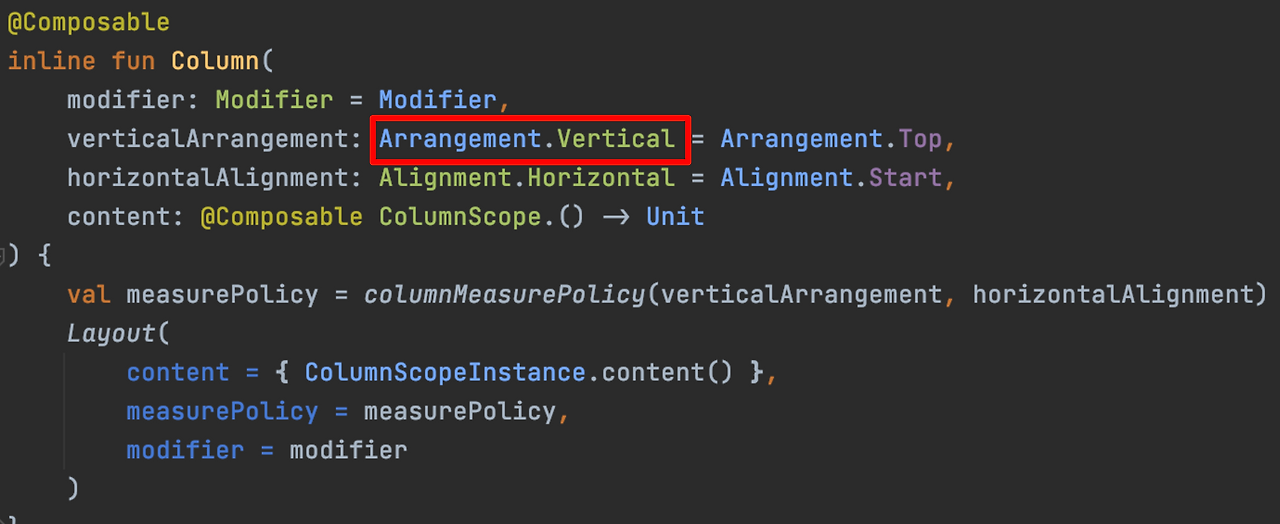 [Compose Column] vertical arrangement 사용해 배치하기 — 조세영의 Kotlin World