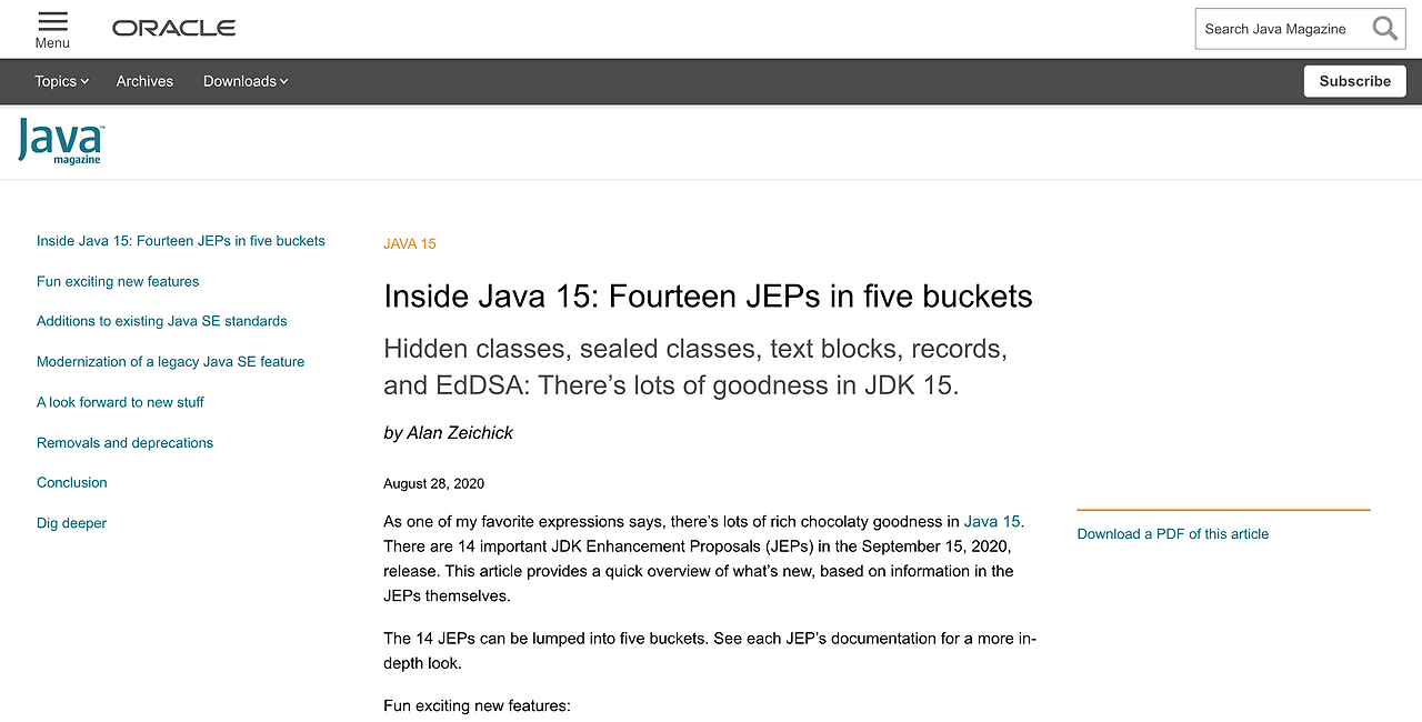 Software Campus Note :: [Java] JDK 15 특징에 관한 정리
