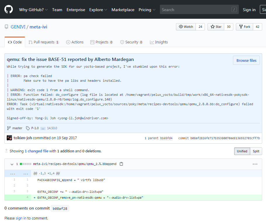 populate_sdk 진행시 qemu error 관련