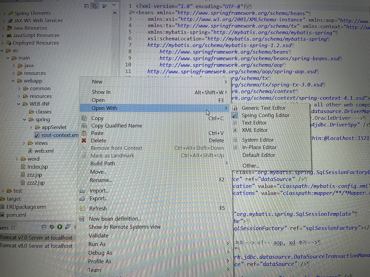 Spring 스프링 Mybatis 오라클 네임스페이스spring Mybatis Oracle Namespaces 3077