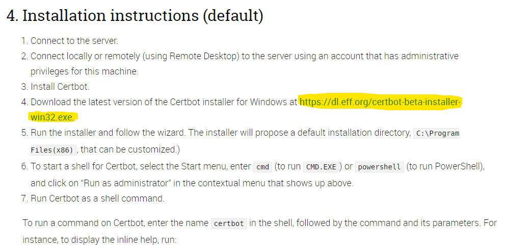 Windows에서 Nginx로 Certbot 이용하여 Let's Encrypt SSL 인증서 발급받는 방법